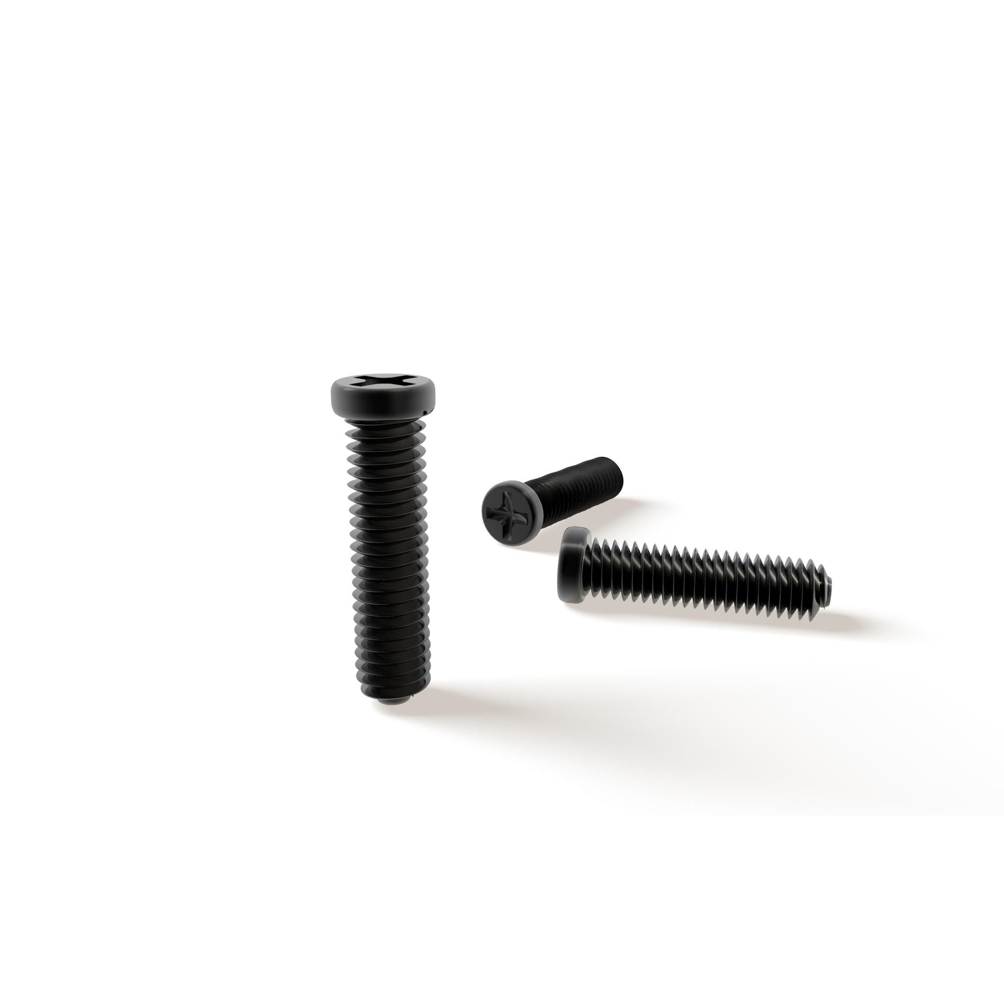 12 x M2 X 9mm Black Zinc Laptop Machine Screws