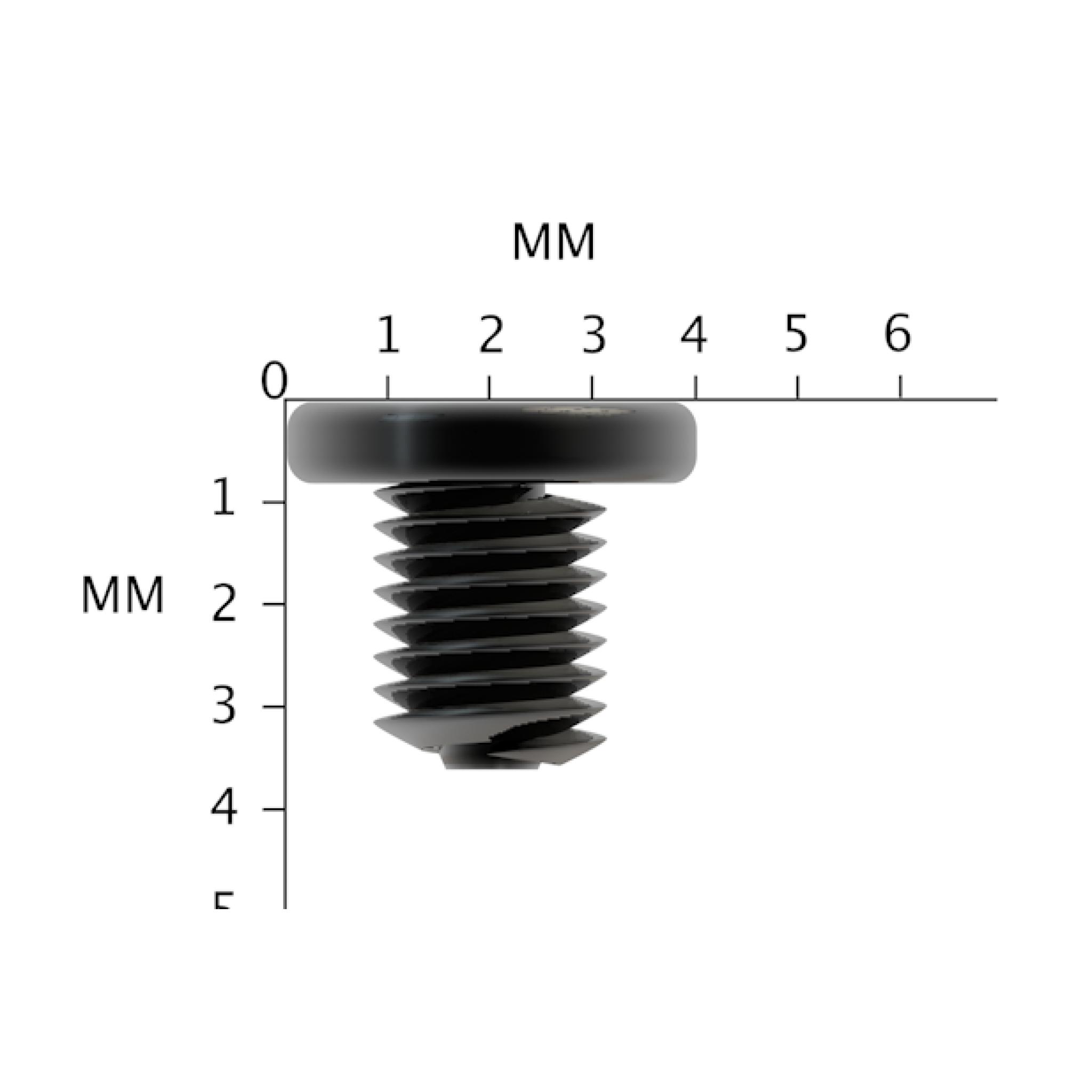 12 x M2x3mm Black Laptop Screws