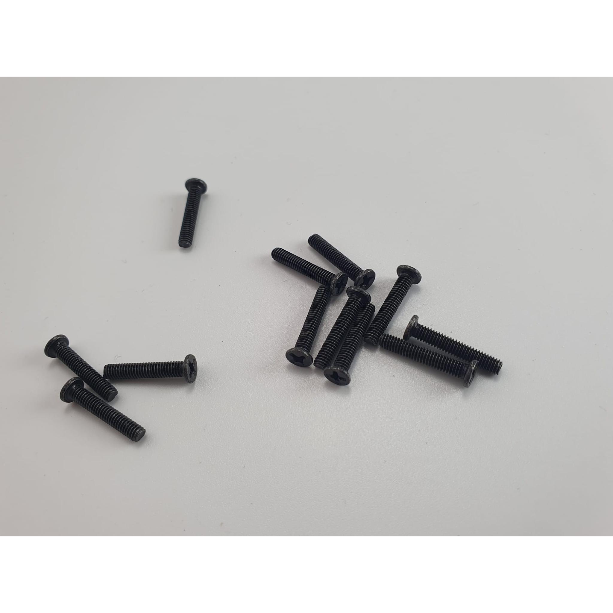M2.5 X 14mm Black Zinc Wafer Head Machine Screws